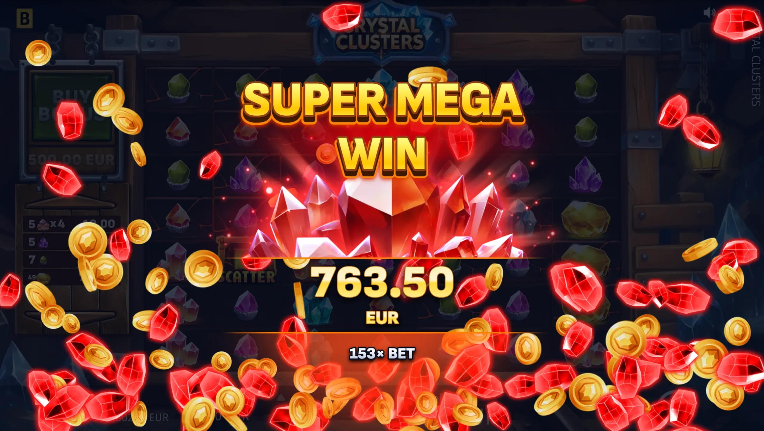 Crystal Clusters Slot Demo | Very High Volatility, 96.5% RTP